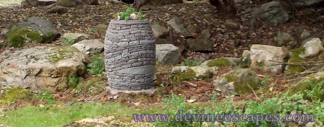 stacked stone vases | dry stone vases | stacked stone sculptures