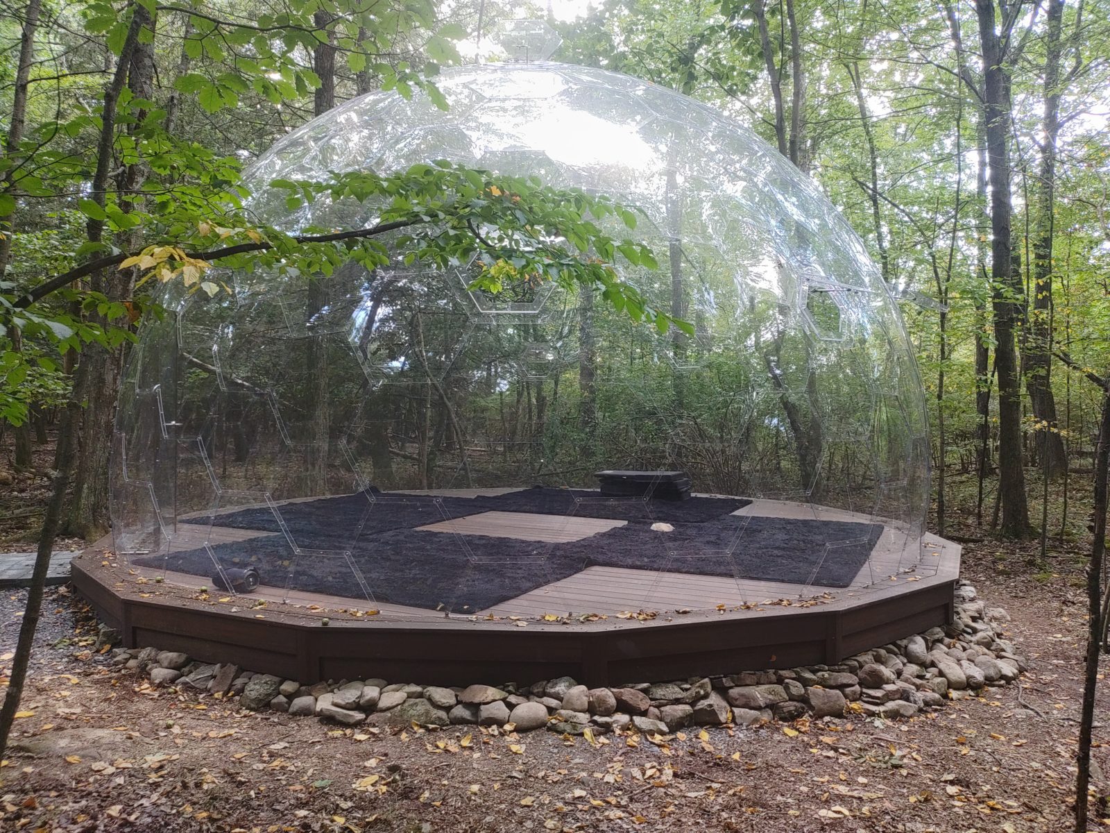 dry stone ramp with steel hand rail | native gardening