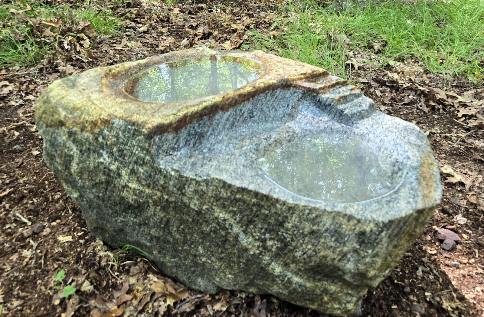 Boulder Benches and Boulder Bird Baths | Handmade and Unique